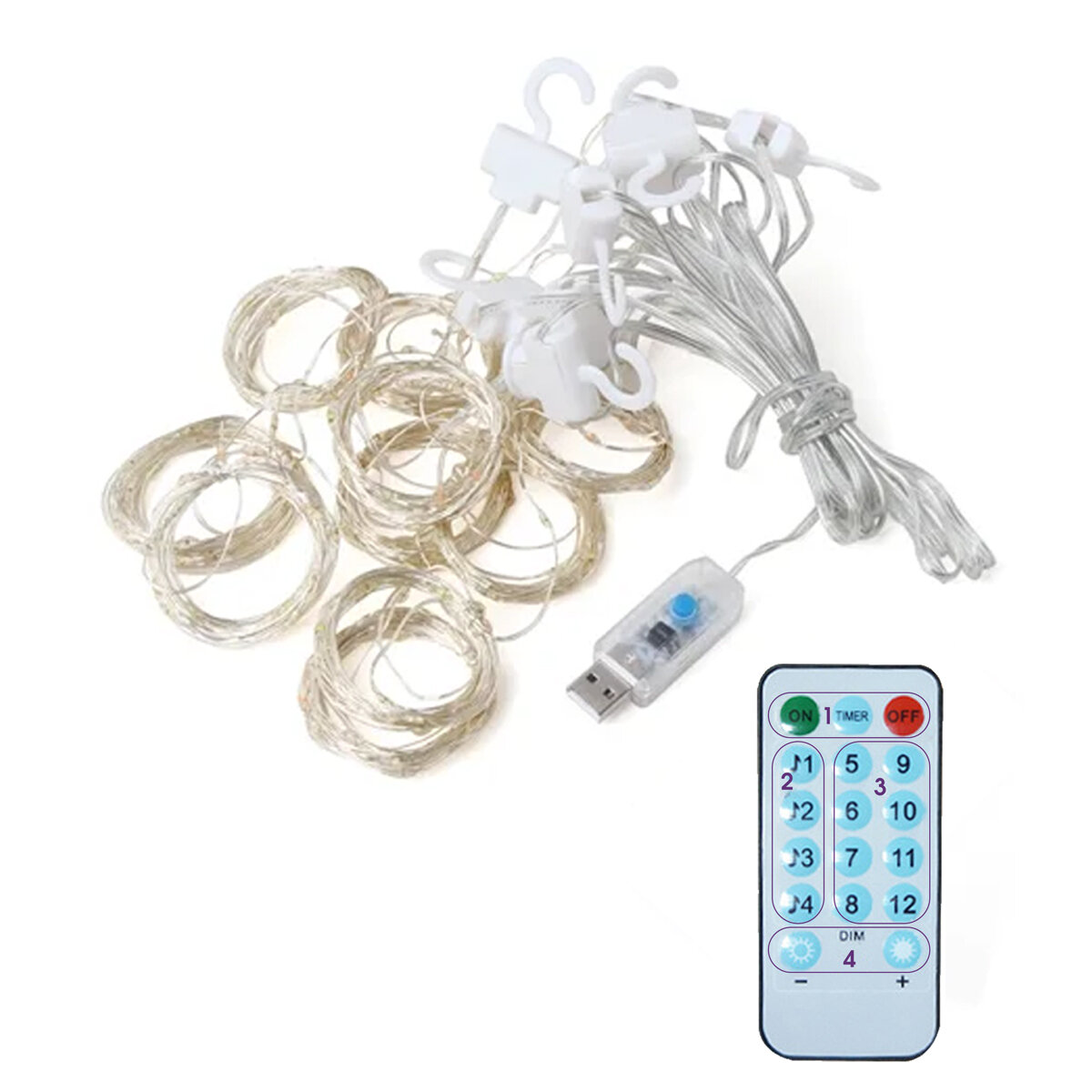 10 X 10 футов 300 светодиодов Гирлянда-занавес Волшебные огни Медная проволока Водопад света с 4 музыкальными и 8 световыми режимами Пульт ДУ для свадьбы вечеринки дома Рождественские декоративные подвесные огни