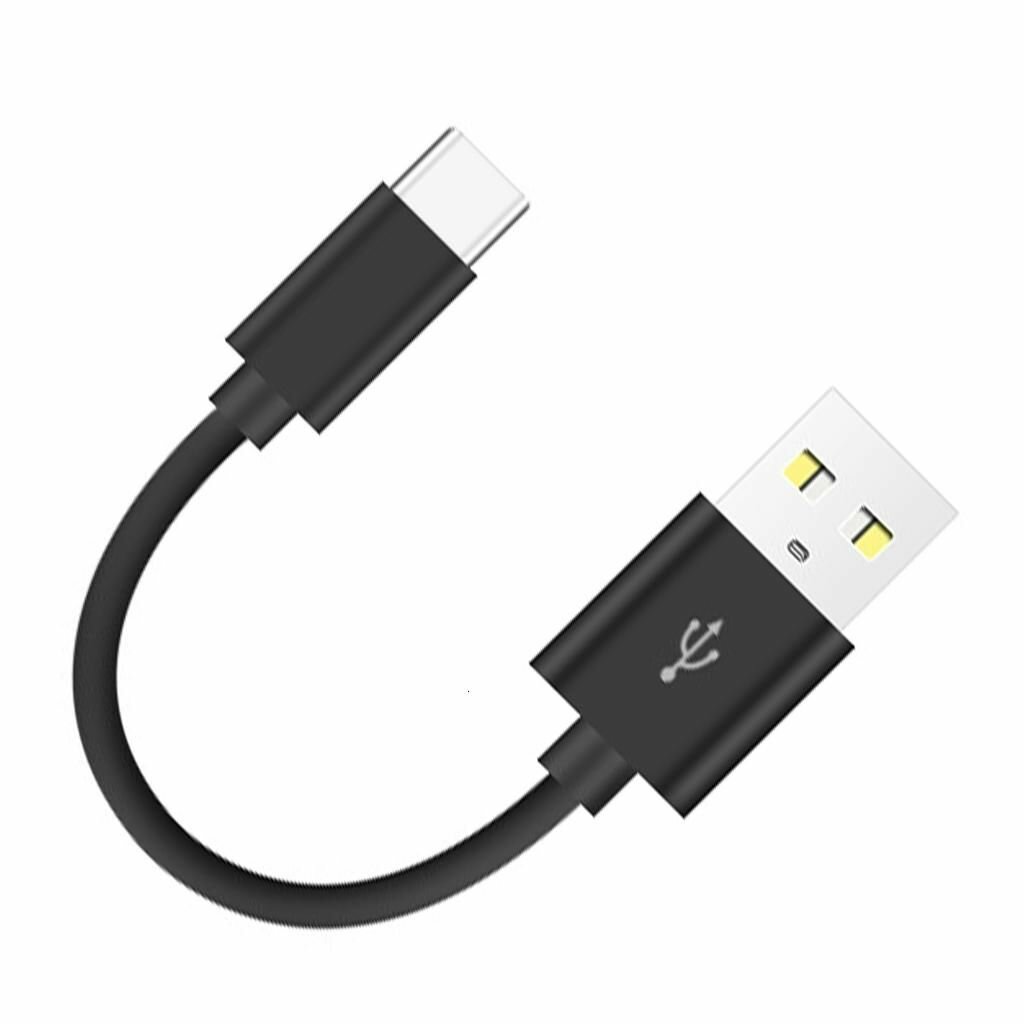Шнур питания (1 шт.), кабель для передачи данных USB-type c, короткий шнур 10 см-черный