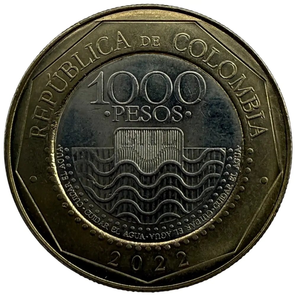 Колумбия 1000 песо 2022 г.