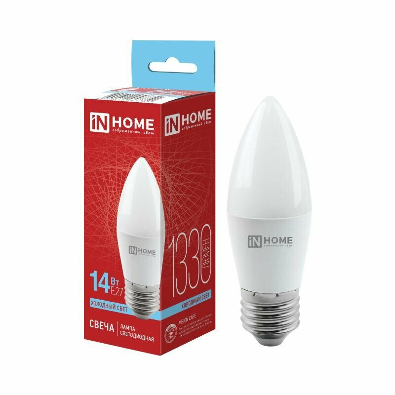 Лампа светодиодная 14Вт E27 6500К 1330лм LED-СВЕЧА-VC