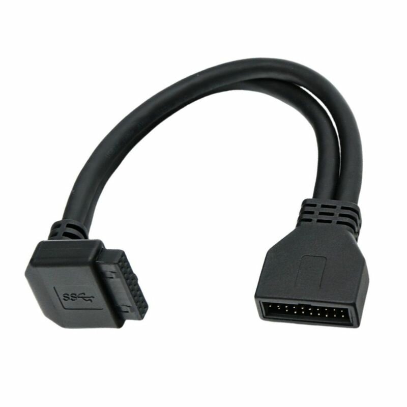 Удлинитель материнской платы USB3.0 с 19-контактным контактом на 20-контактный разъем-нижний изгиб