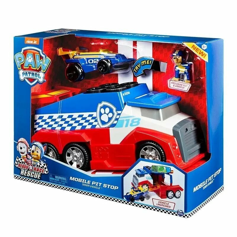 Мобильный пит-стоп Spin Master Paw Patrol "Готов к гонке спасателей"Содержит "Погоню"