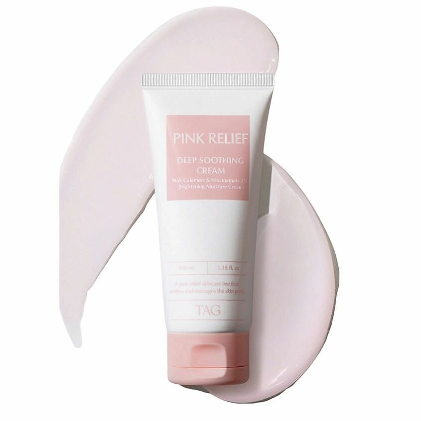 TAG Крем для лица успокаивающий Pink Relief Deep Soothing Cream, 100 мл