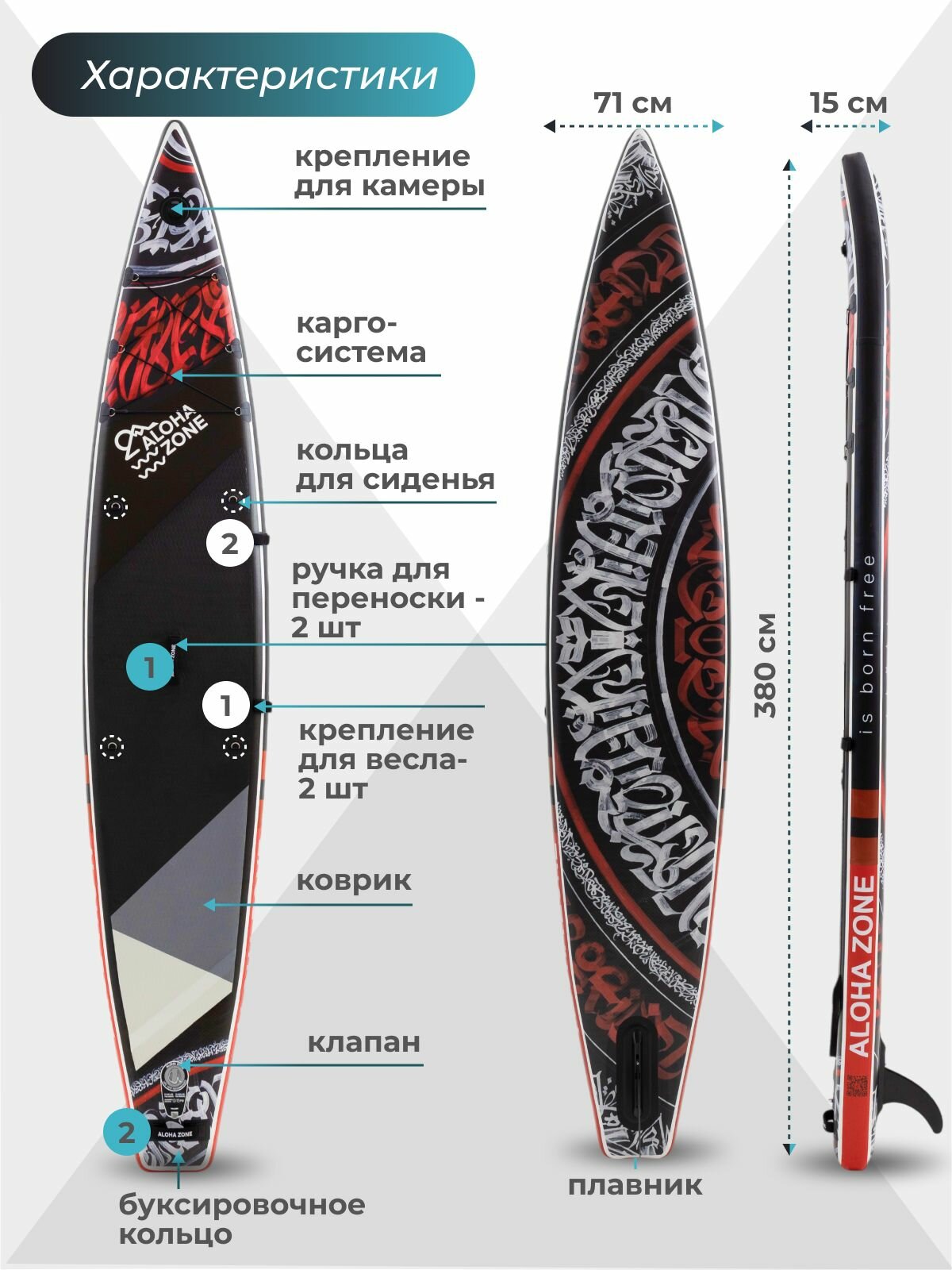 ALOHA ZONE SUP-доска71 см — фото 1