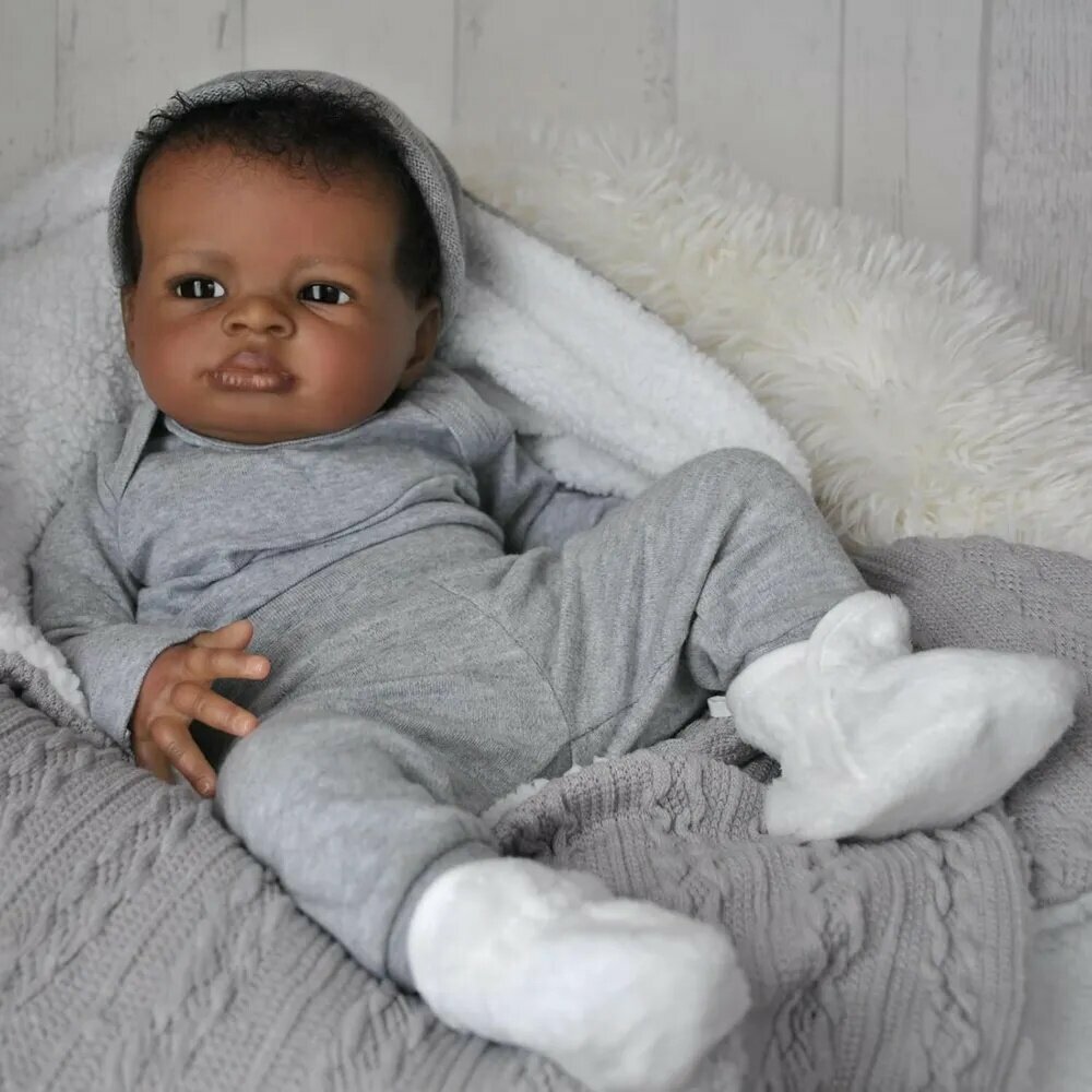 NPK 19-дюймовые куклы Reborn Baby Dolls с черной кожей