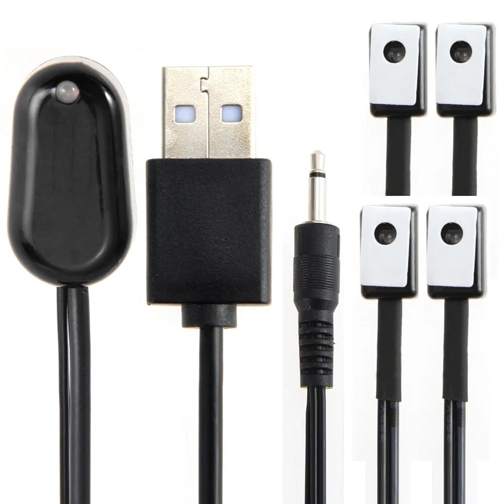 Универсальный ИК-удлинитель, универсальный ИК-пульт дистанционного управления, 1 приемник, 4, излучатели 32–60 кГц, удлинительный кабель дистанционного управления для усилителя