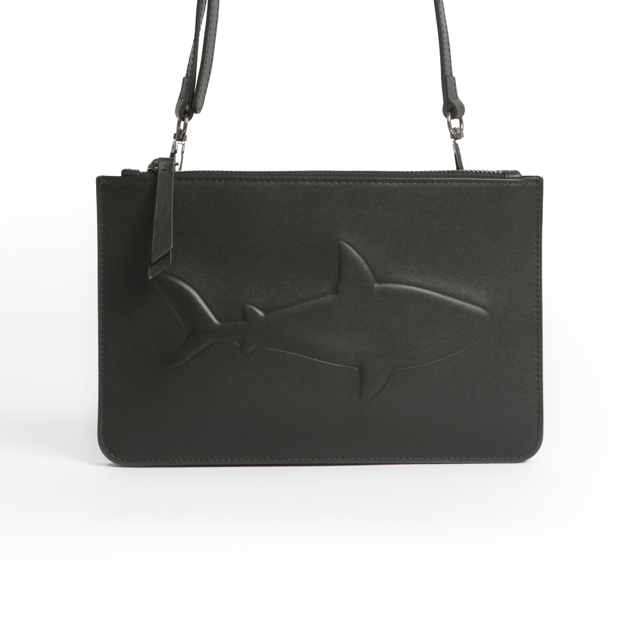 Сумка кросс-боди MAKLER Сардин Дуо, фактура гладкая, чeрный