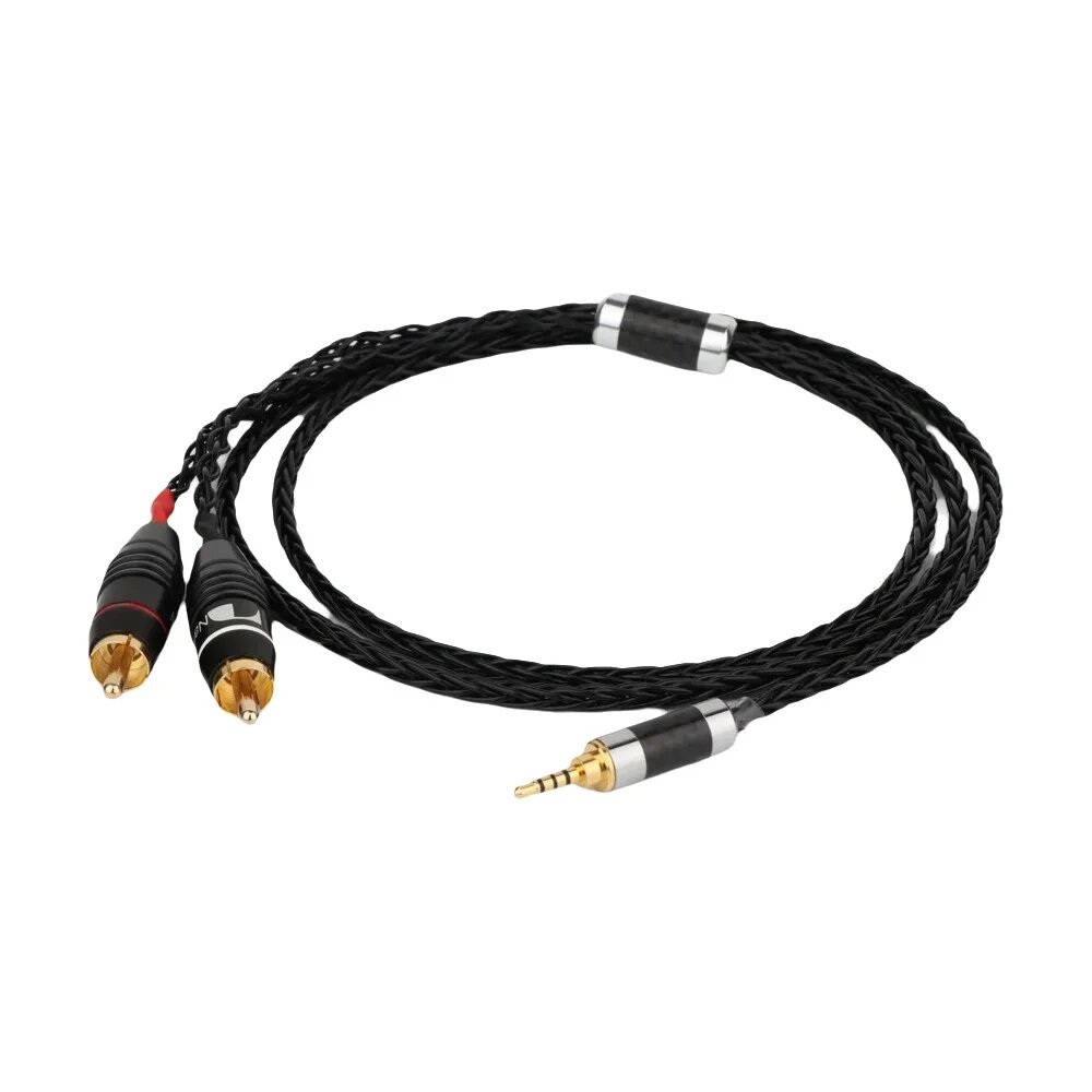 Аудиокабель 2.5 мм TRRS - 2 RCA, 0.75m для Astell&Kern, FiiO