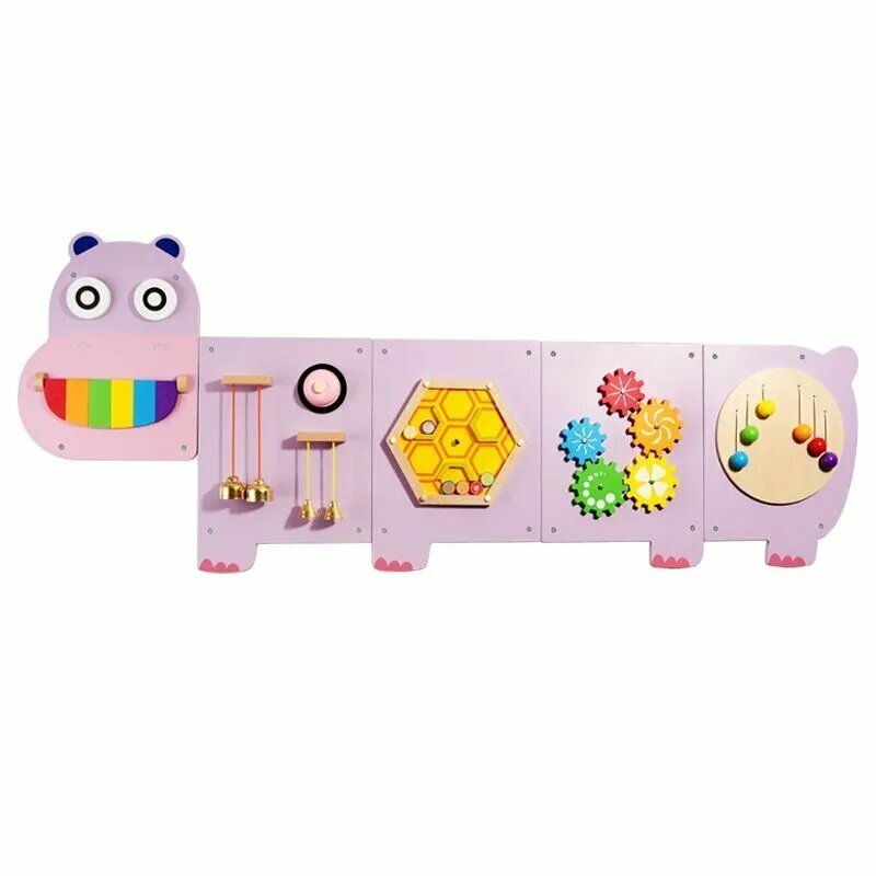 Настенная игрушка "Аллигатор", для детского сада, розовая, интерактивная