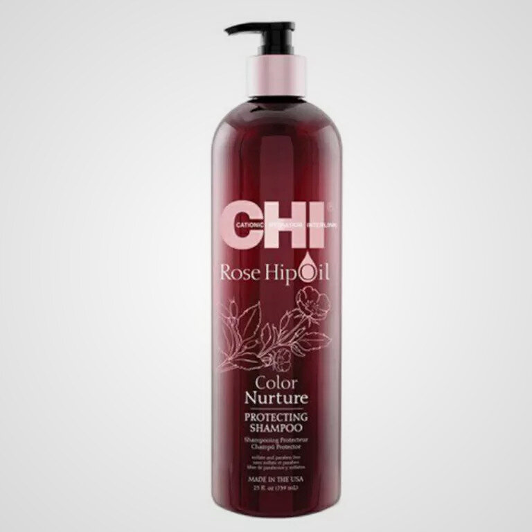 ROSEHIP OIL Шампунь с Маслом Дикой Розы Поддержание Цвета 739 мл Chi Rose Hip Oil Protecting Shampoo Шампунь 739 мл