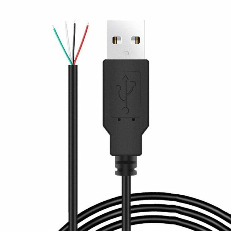 5V USB2.0 мужской кабель питания питания 4Pin свиной провод зарядки данных
