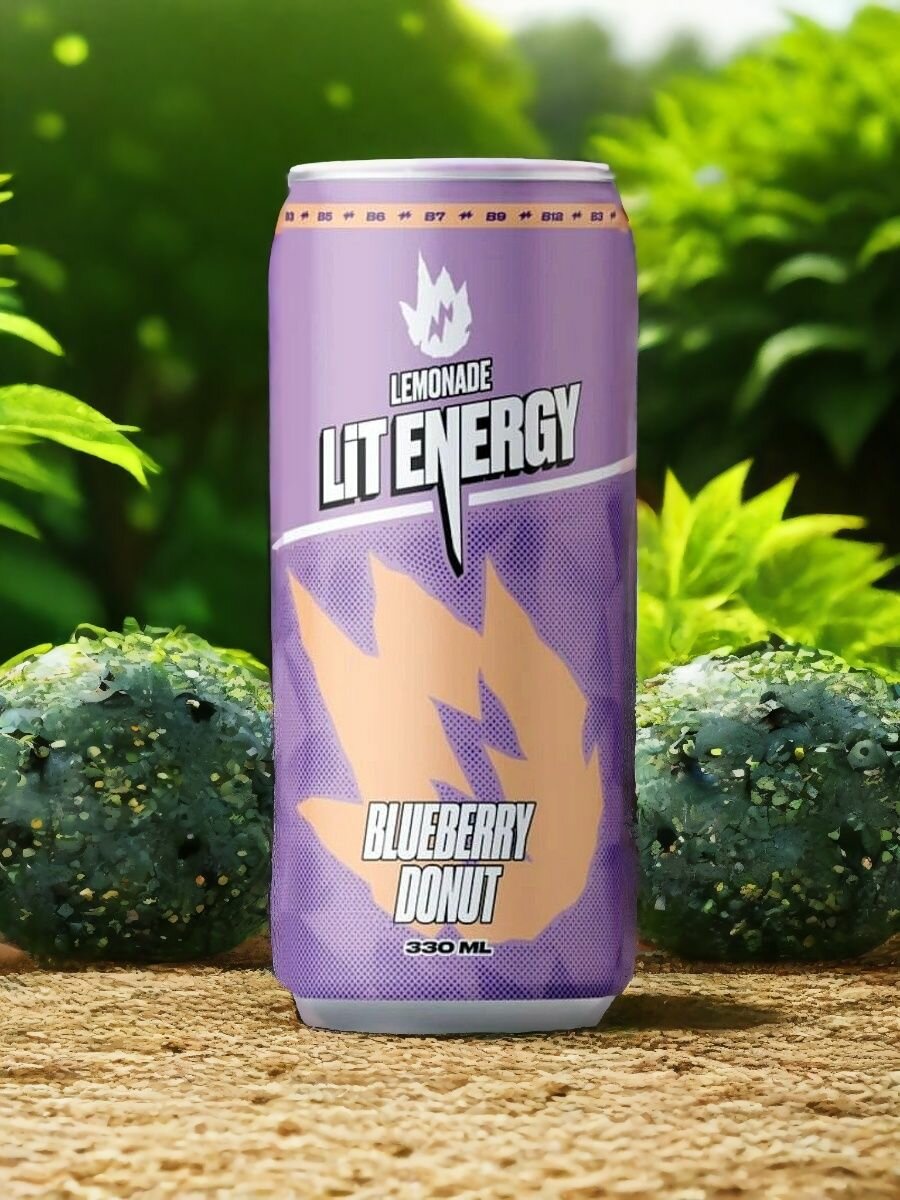 Лимонад Lit Energy Черничный Донат, 330мл x 12шт