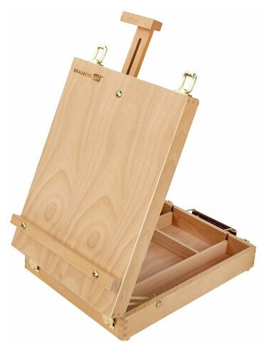 Этюдник-мольберт из бука настольный с ящиком, 27×37х67 см, высота холста до 53 см, BRAUBERG ART