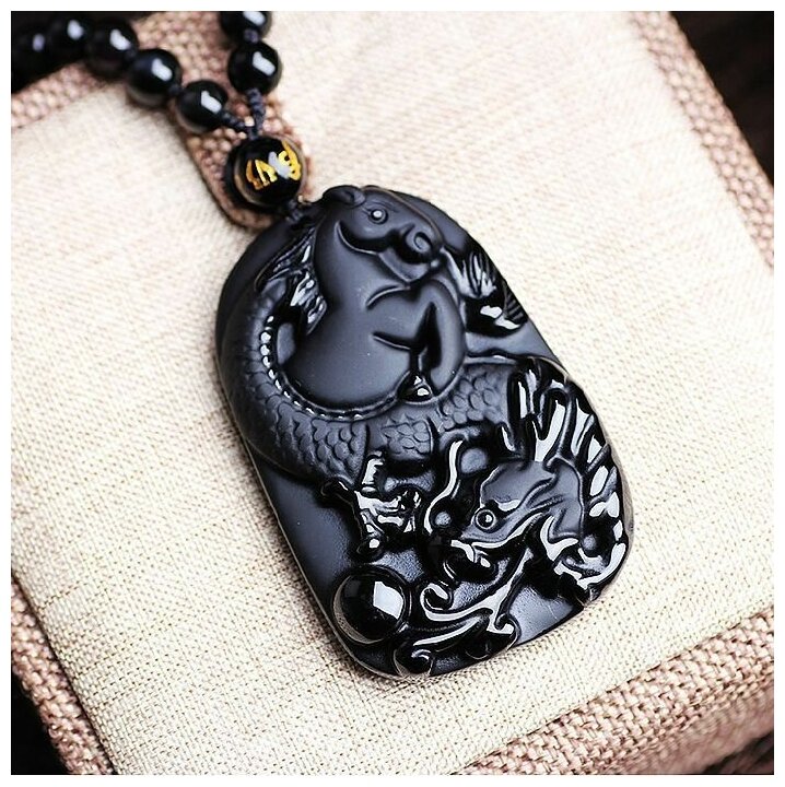 Колье Wizard, обсидиан