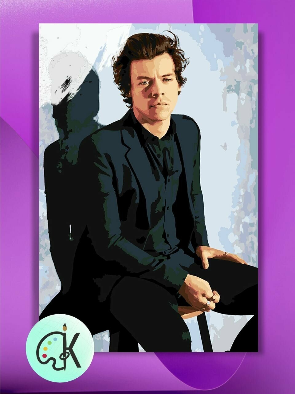 Картина по номерам на холсте Harry Styles, 40 х 60 см