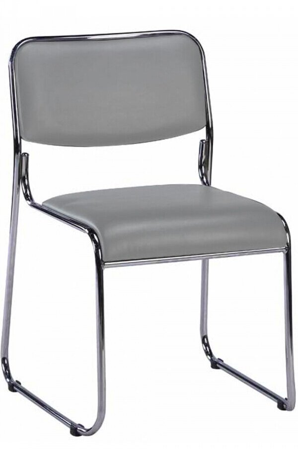 Стул офисный Everprof Fix Chrome Экокожа Серый