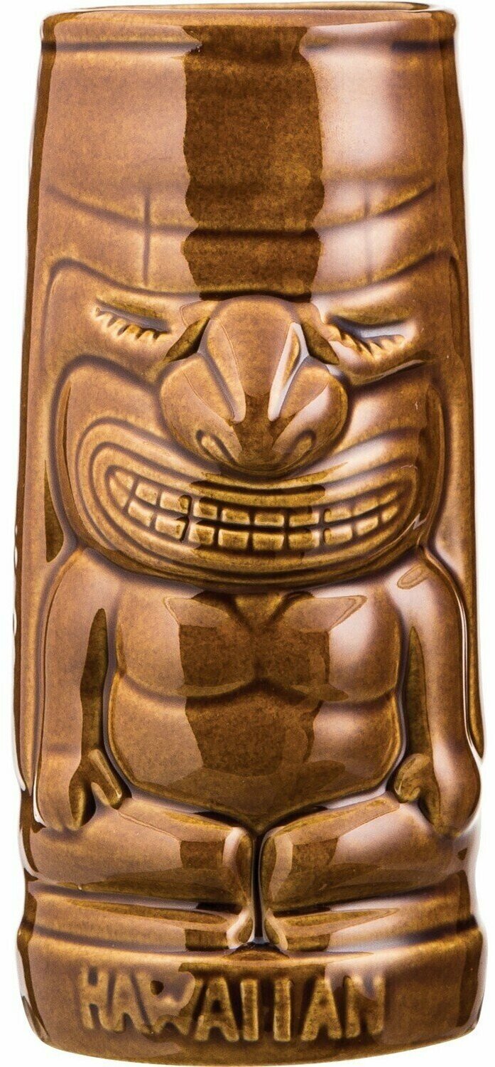 Стакан для коктейлей Mornsun Тики 450мл, 70х70х165мм, керамика, коричневый