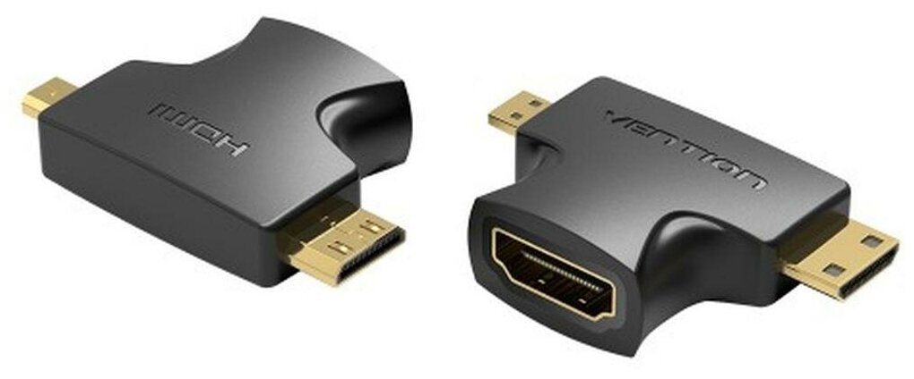 Переходник HDMI (F)-mini+micro HDMI (M) Vention (AGFB0)