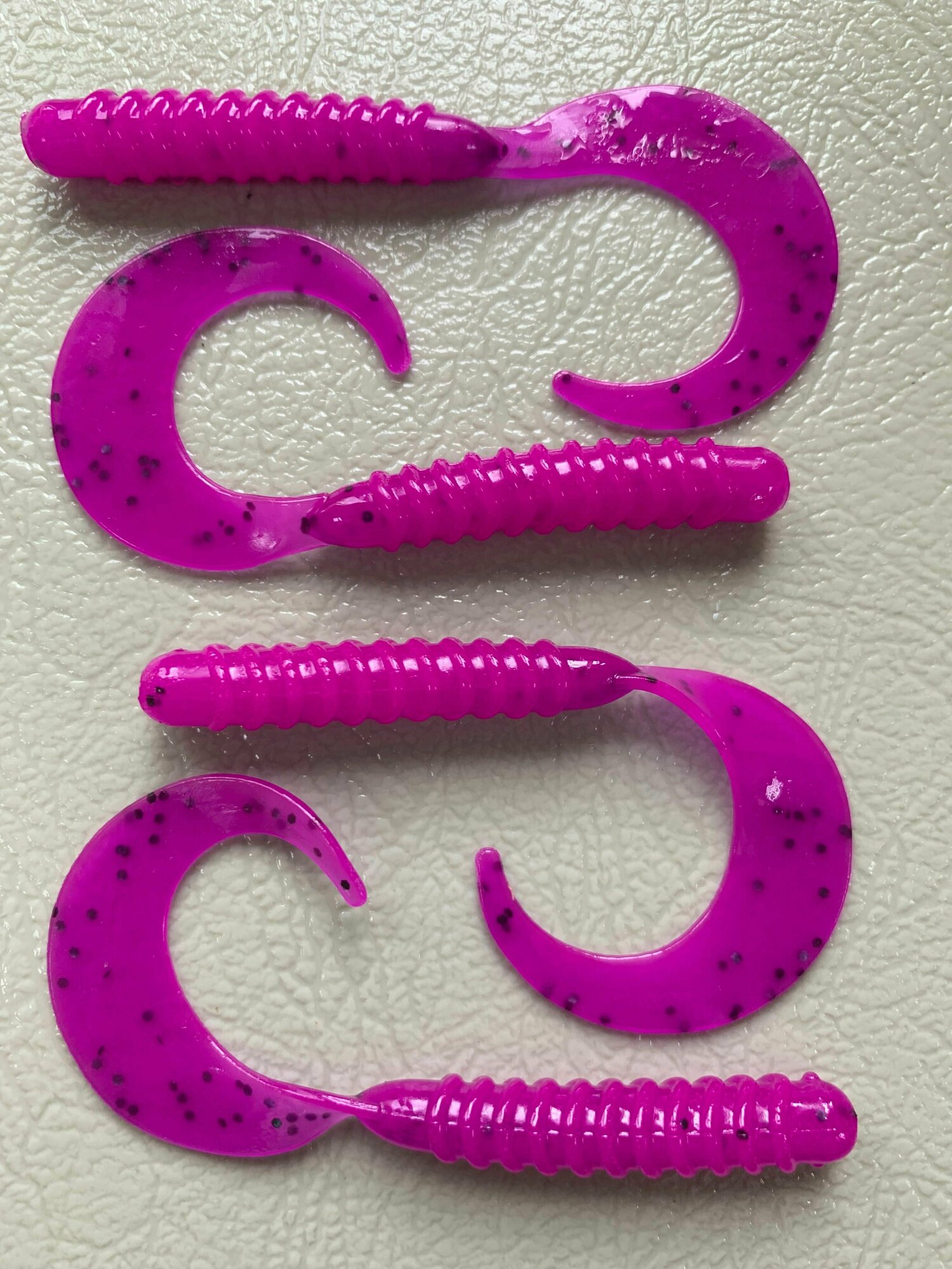 Мягкая силиконовая приманка Твистер (Tail Grub) 7.6 см 8шт Слива(Sliva).