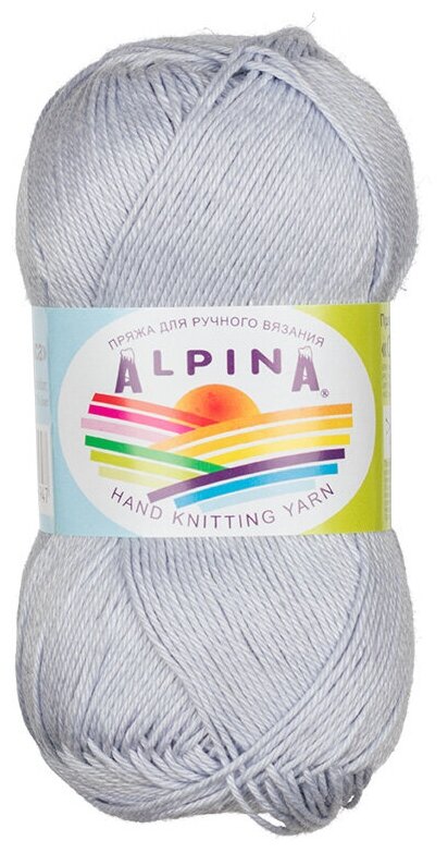 Пряжа Alpina "ORGANICA" 80% хлопок, 20% лён №06 серо-голубой - 10 мотков по 50 г