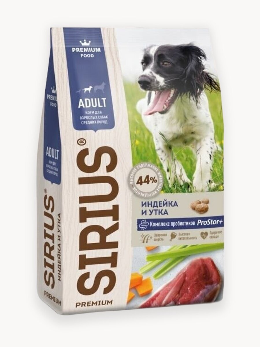 Корм для взрослых собак средних пород