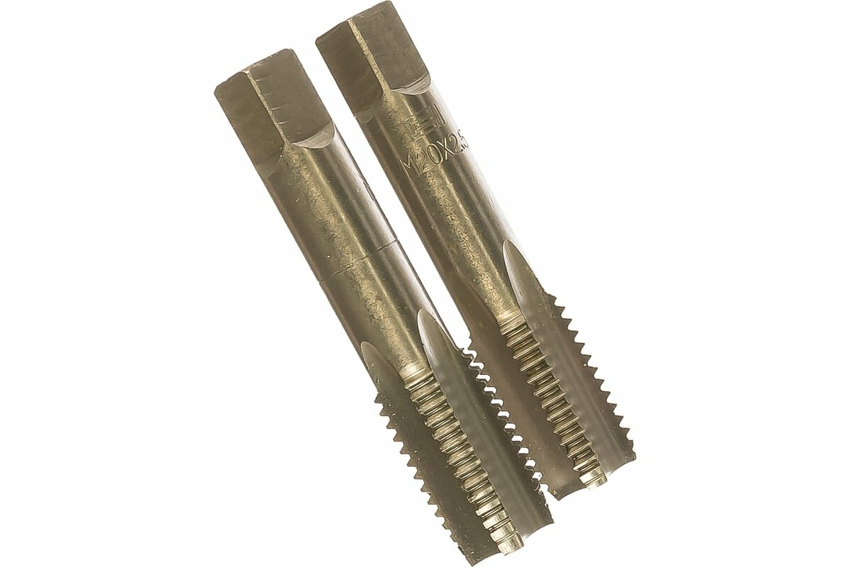 СИБРТЕХ ручной метчик М20x2,5 мм, комплект из 2 шт для нарезания метрической резьбы