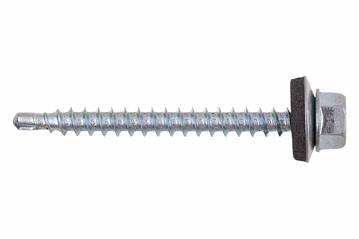 Стройбат кровельный саморез оцинкованный с буром 4.8x50 мм для металлочерепицы 200 шт