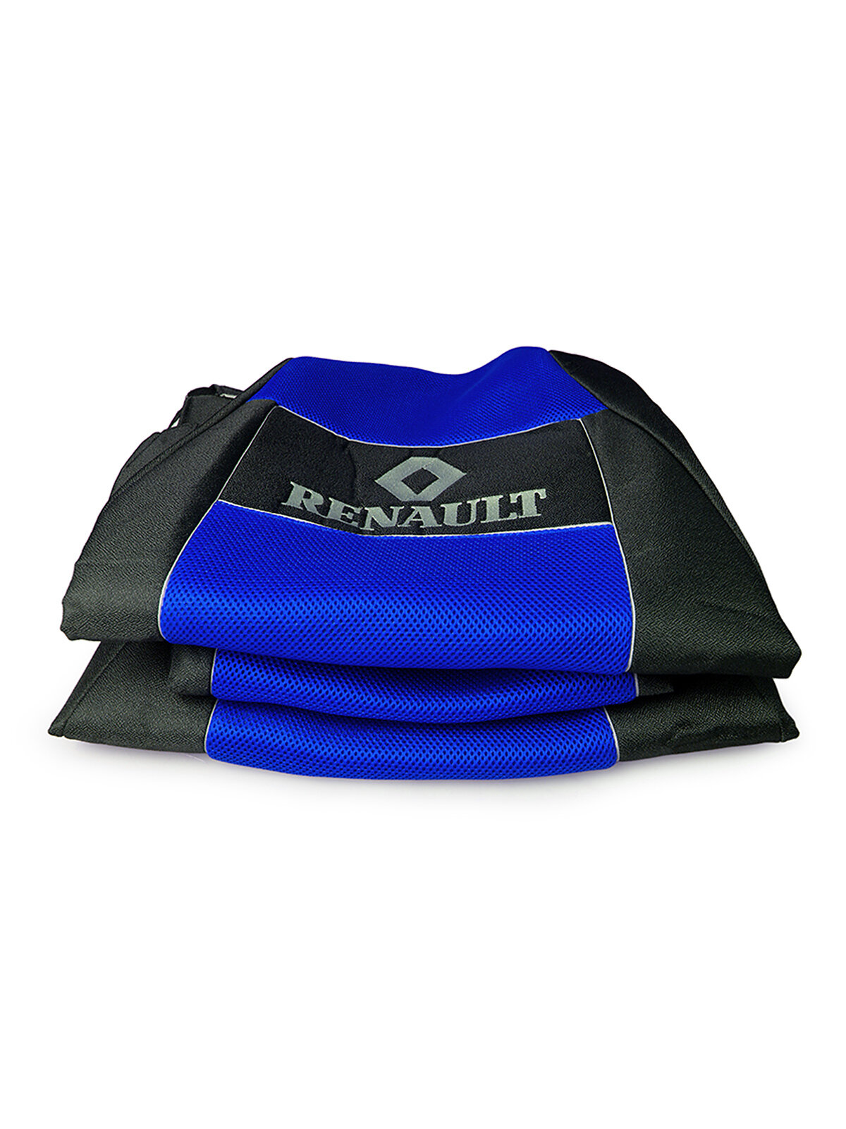 Чехлы на сиденья для RENAULT PREMIUM 2012г. (1 ремень/ 2 высоких сиденья). Цвет синий. (Жаккард) Производство Россия. (18452)