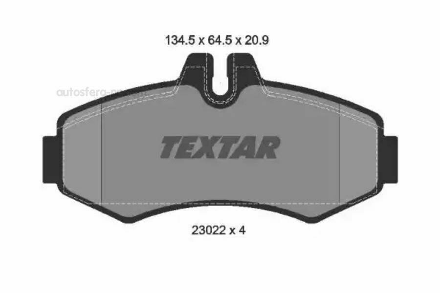 TEXTAR 2302201 Колодки тормозные дисковые передн MERCEDES-BENZ: V-CLASS 96-03, VITO автобус 96-03, VITO фургон 97-03 с противошумной пластиной Q+