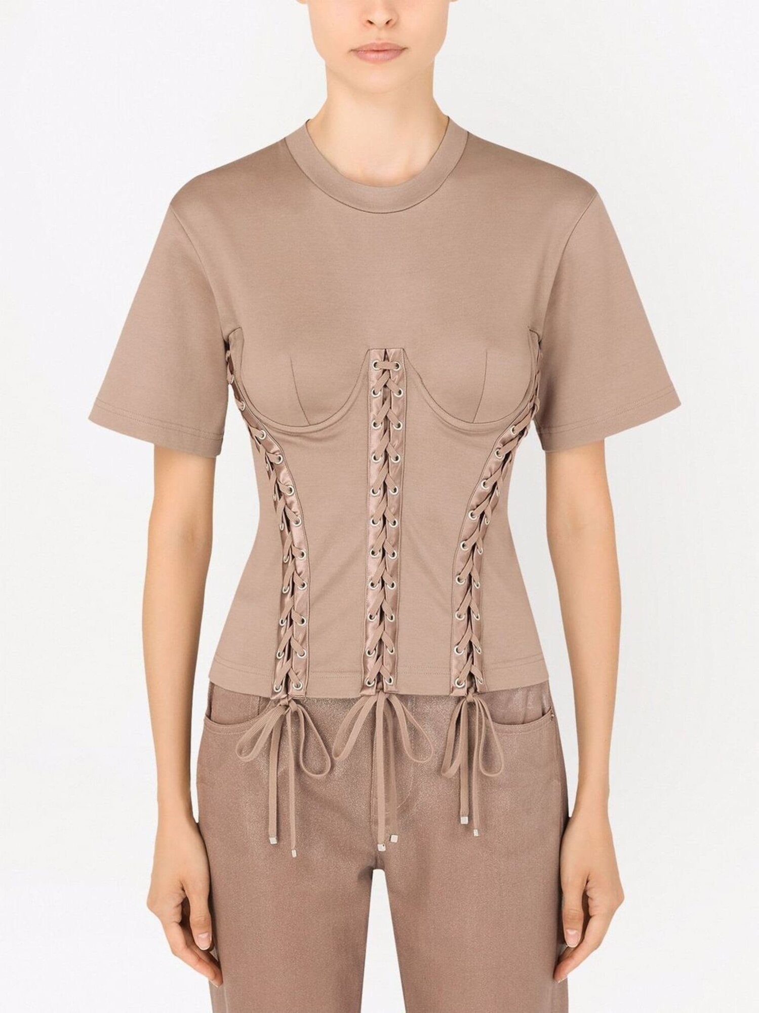 Футболка DOLCE & GABBANA, размер 48, brown — фото 1