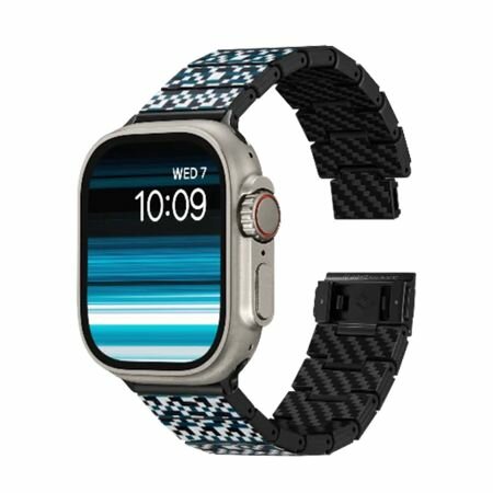 Карбоновый браслет Pitaka для Apple Series 9-1, SE и Ultra 2 / Ultra - Mosaic
