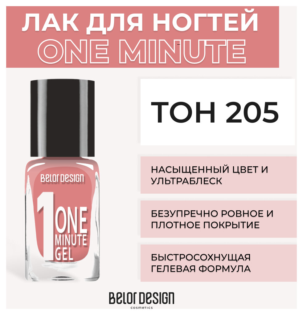 Belor Design Лак для ногтей One Minute - Белорусская косметика