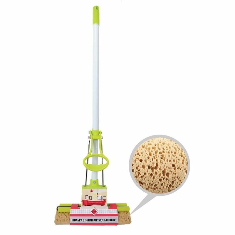Швабра губчатая отжимная