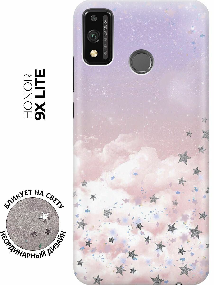 Силиконовый чехол Небо в звездах на Honor 9X Lite / Хонор 9Х Лайт с эффектом блика