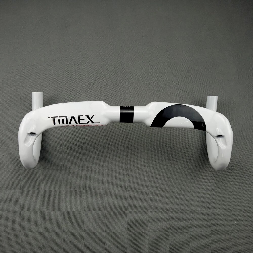TMAEX Карбоновый руль для шоссейного велосипеда белый 40/42/44 см 31.8x420mm