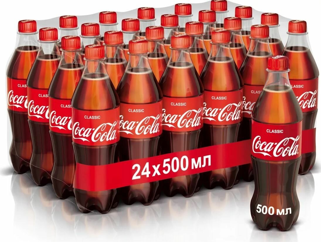 Coca-Cola Classic (Кока-Кола Классик) 0,5 л напиток газированный 24 штуки