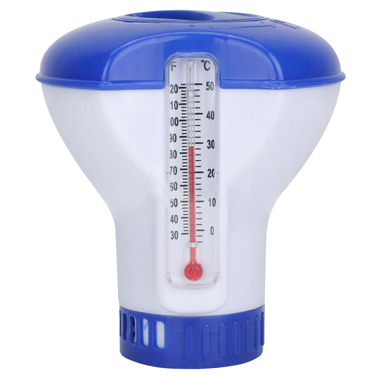 Диспенсер для бассейнов с термометром и плавающими таблетками хлора Диспенсер