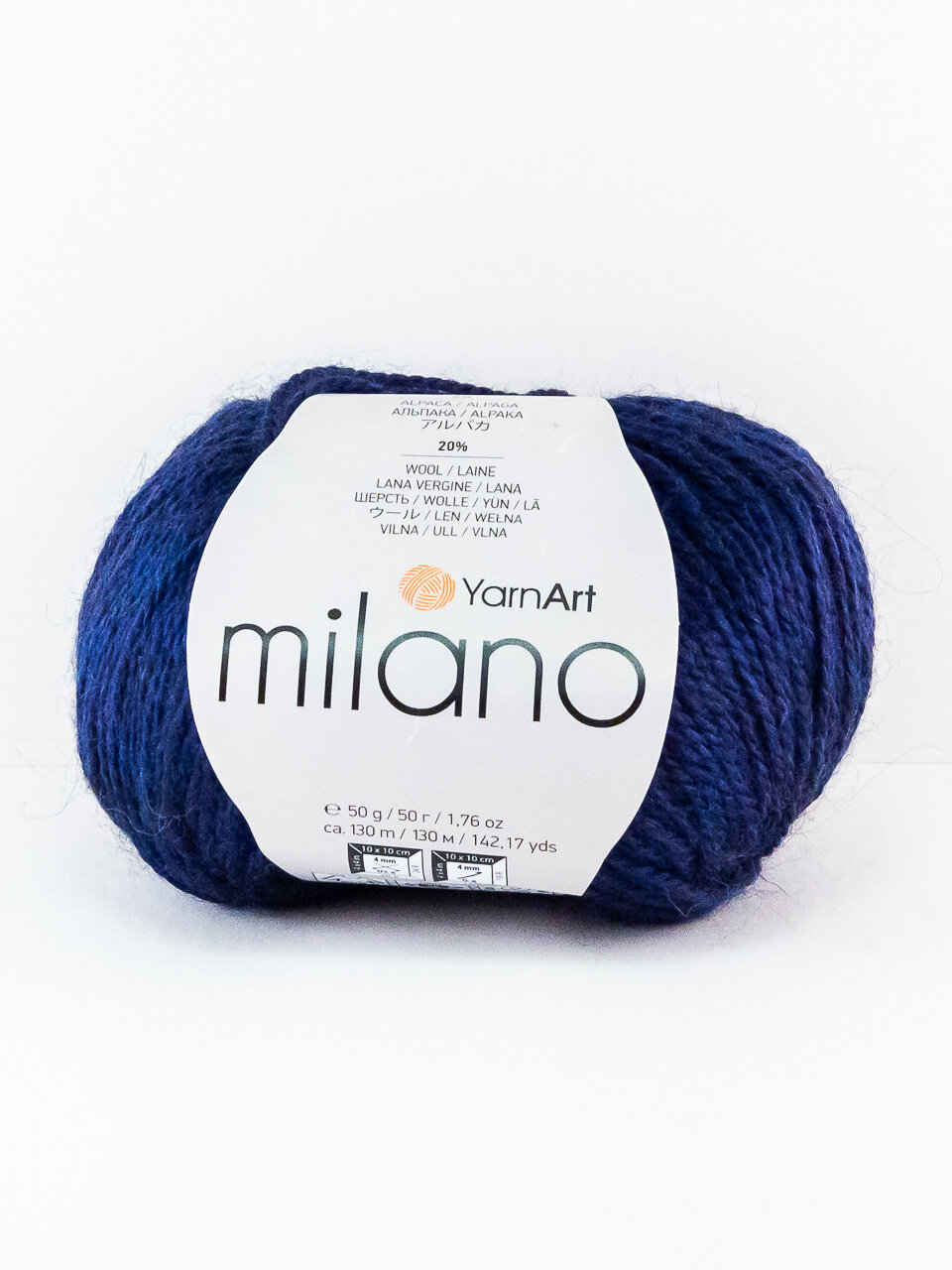YarnArt пряжа "Milano" 877-королевский синий (8% альпака, 20% шерсть, 8% вискоза, 64% акрил, 10 шт. х50г, 130м)