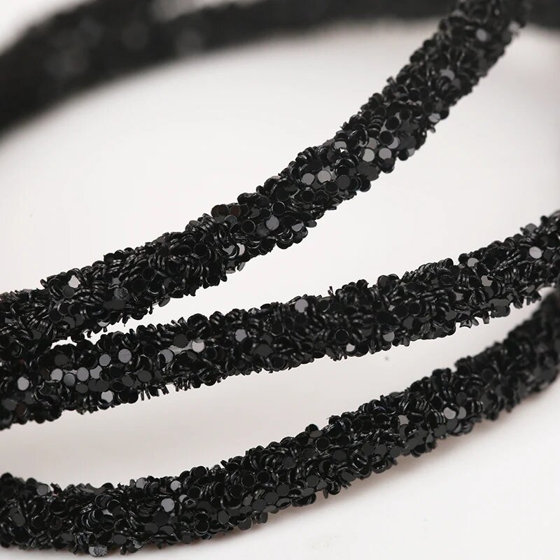 RESEN Шнурок для страз 6 мм 3 ярда 6mm-1yard, Black