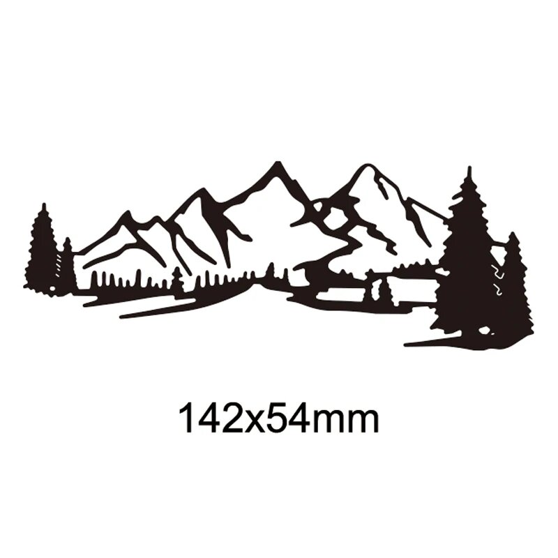 Металлические трафареты горы для скрапбукинга