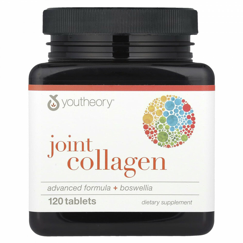 Youtheory, Joint Collagen, улучшенный состав с босвеллией, 120 таблеток