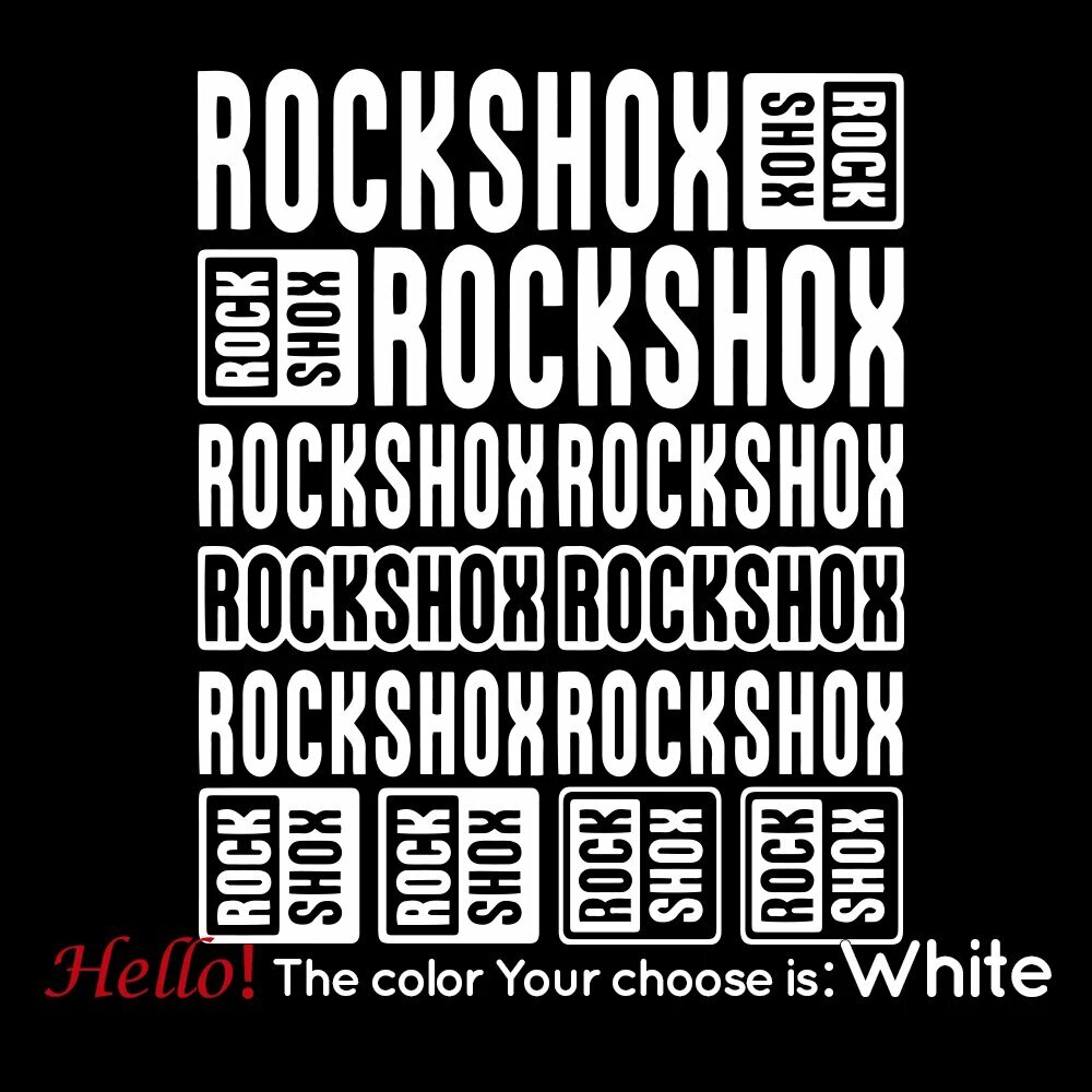 Велосипедная рама, виниловая графическая наклейка, комплект для ROCK SHOX, стиль тела, белый