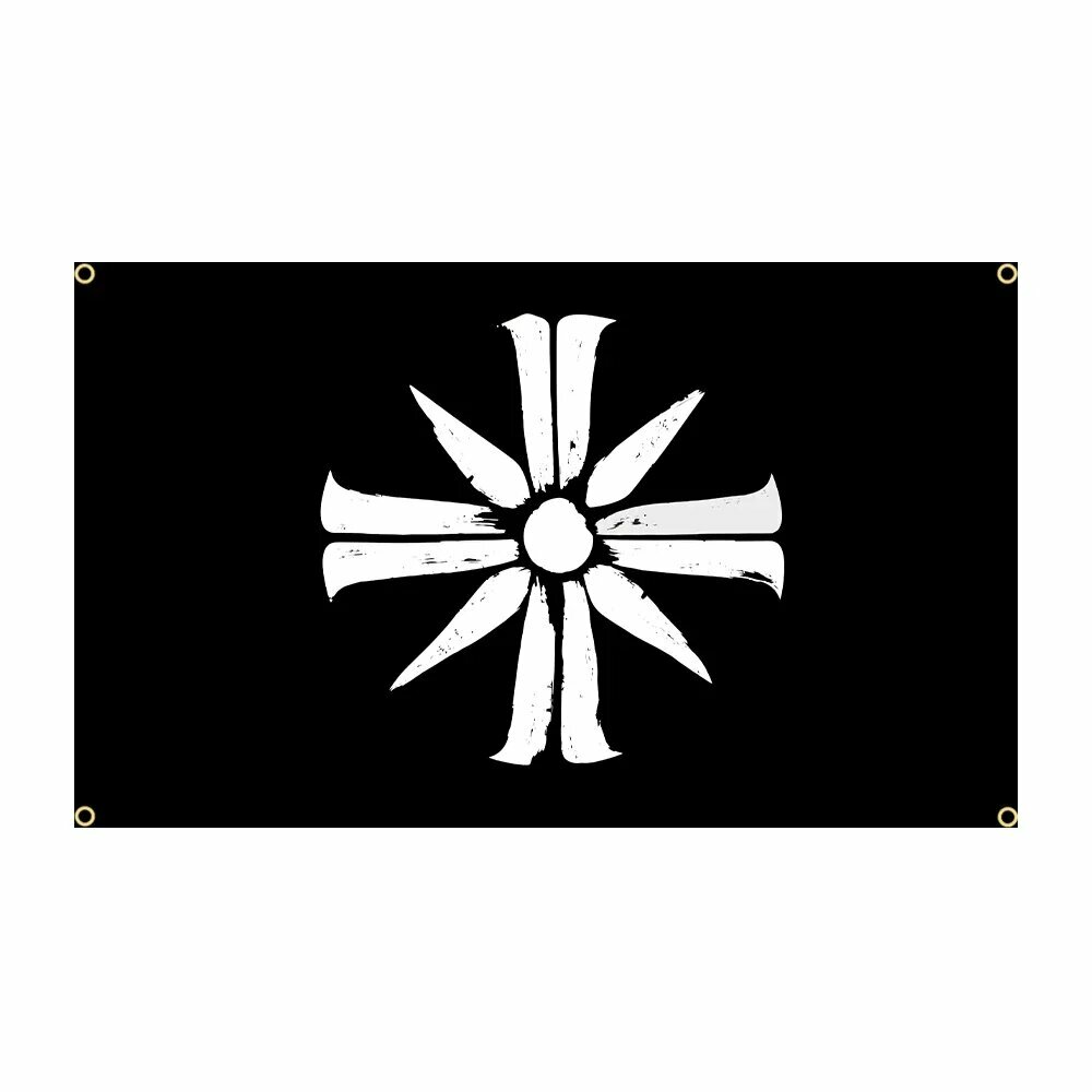 Флаг Far Cry 5, полиэстер, 90x150 см Черный, 60 х 90 см, 4 Grommets