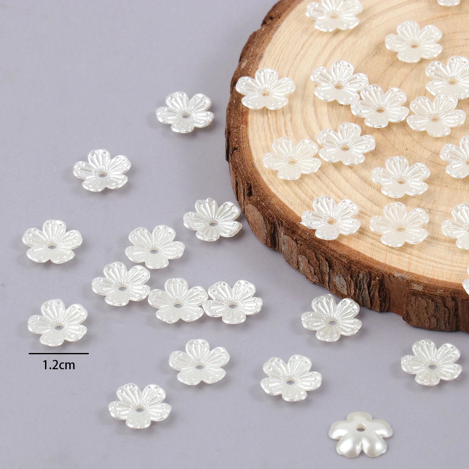 Бусины-разделители xilitata белые 50 шт Белый, S 8-plum blossom