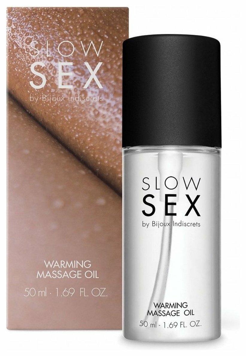Съедобное cогревающее массажное масло Slow Sex 50 мл Bijoux Indiscrets