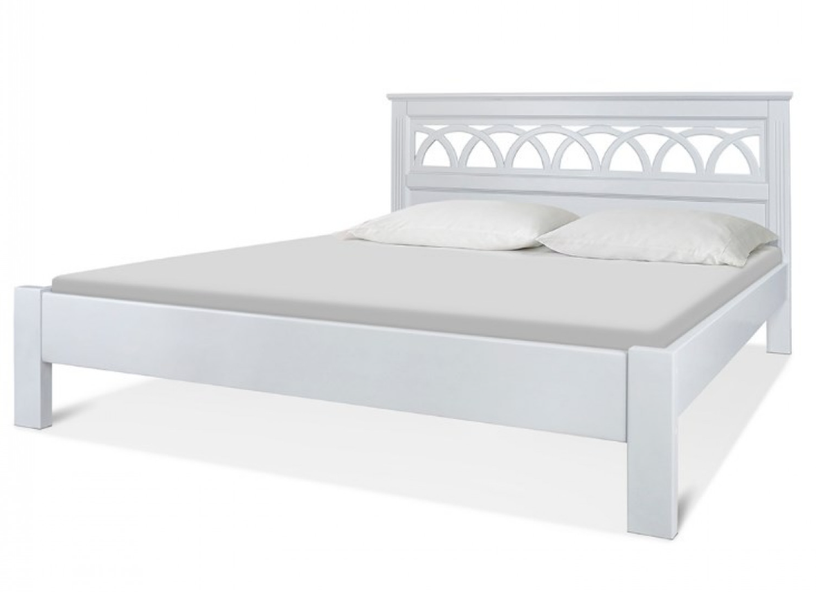 Тахта "Ютта" из массива сосны 120x200 см, Белая эмаль