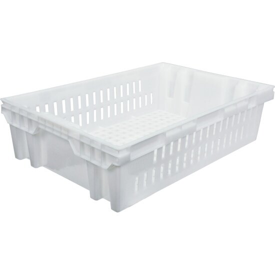 Ящик Тара п/э хлебный 600х400х152,5 мороз. цв. натуральный