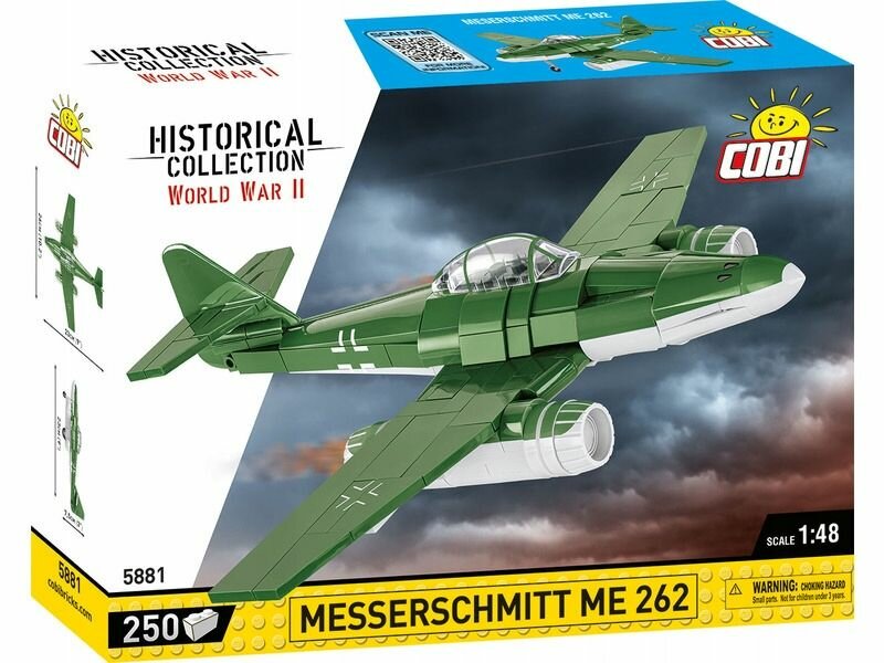 Конструктор пластиковый Cobi MESSERSCHMITT ME262 - Сборная модель Истребитель - 250эл. - Коби 5881