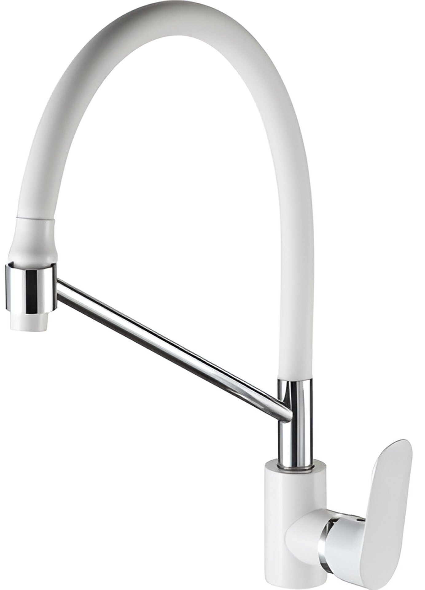 Смеситель для кухни ECONOCE с гибким изливом D35-A серия 290 белый (EC0296)