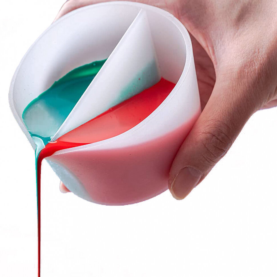 Силиконовый стаканчик для Флюид Арт EPOXYMASTER, 2 секции